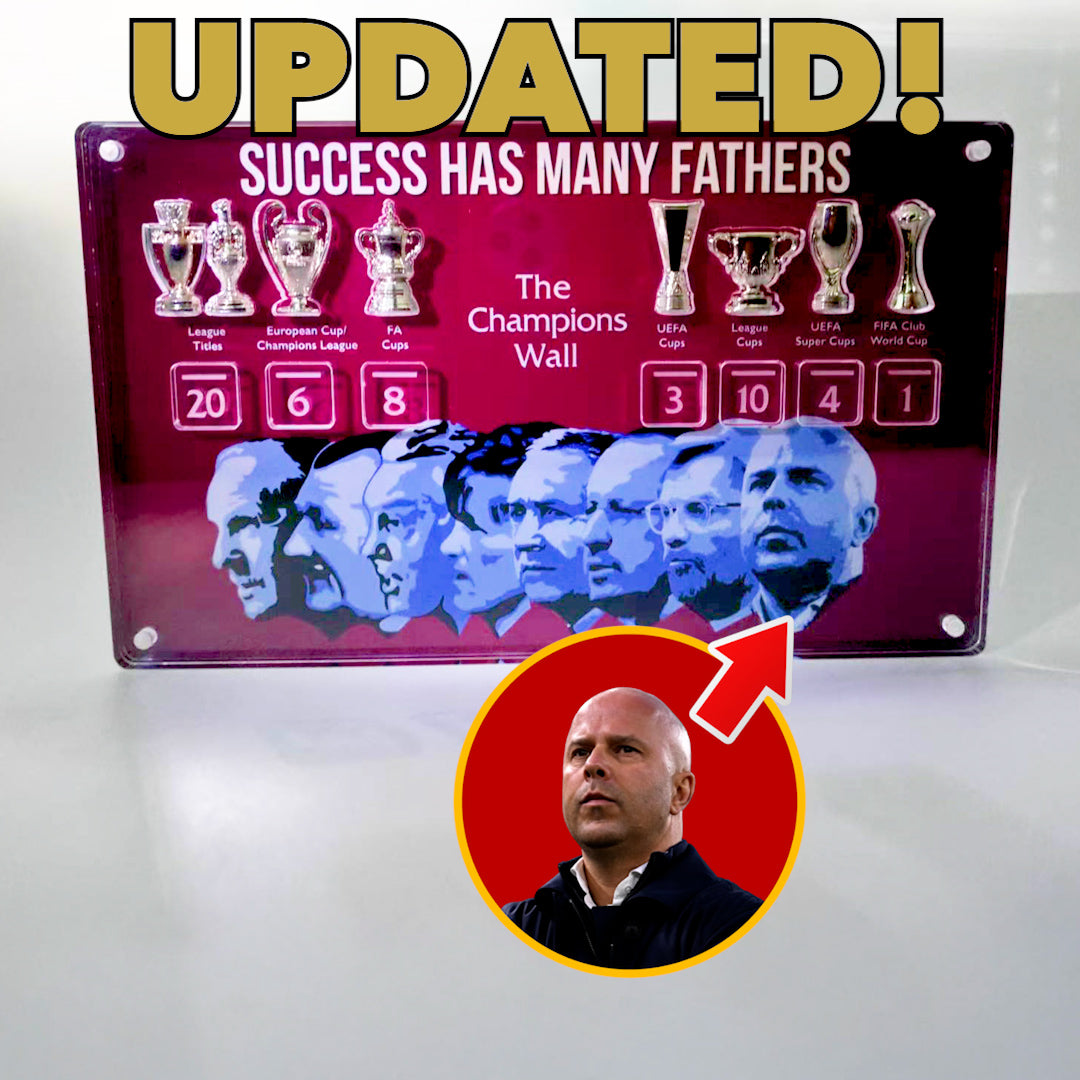 SUCCESS Champions Wall featuring 3D Trophy Replicas! – Kop Chants